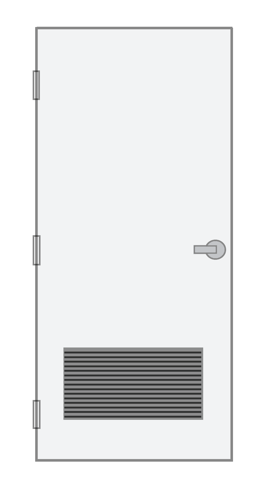Commercial Metal Door with Louver - Fabricated Total Openings Building ...
