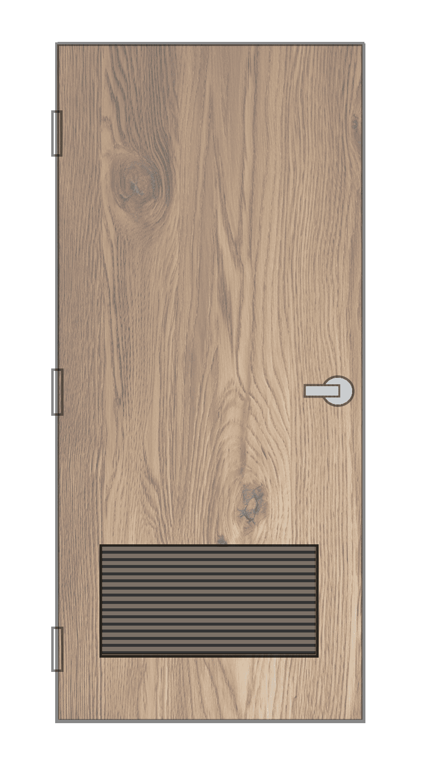 Commercial Wood Door with Louver - FTO Building Specialties